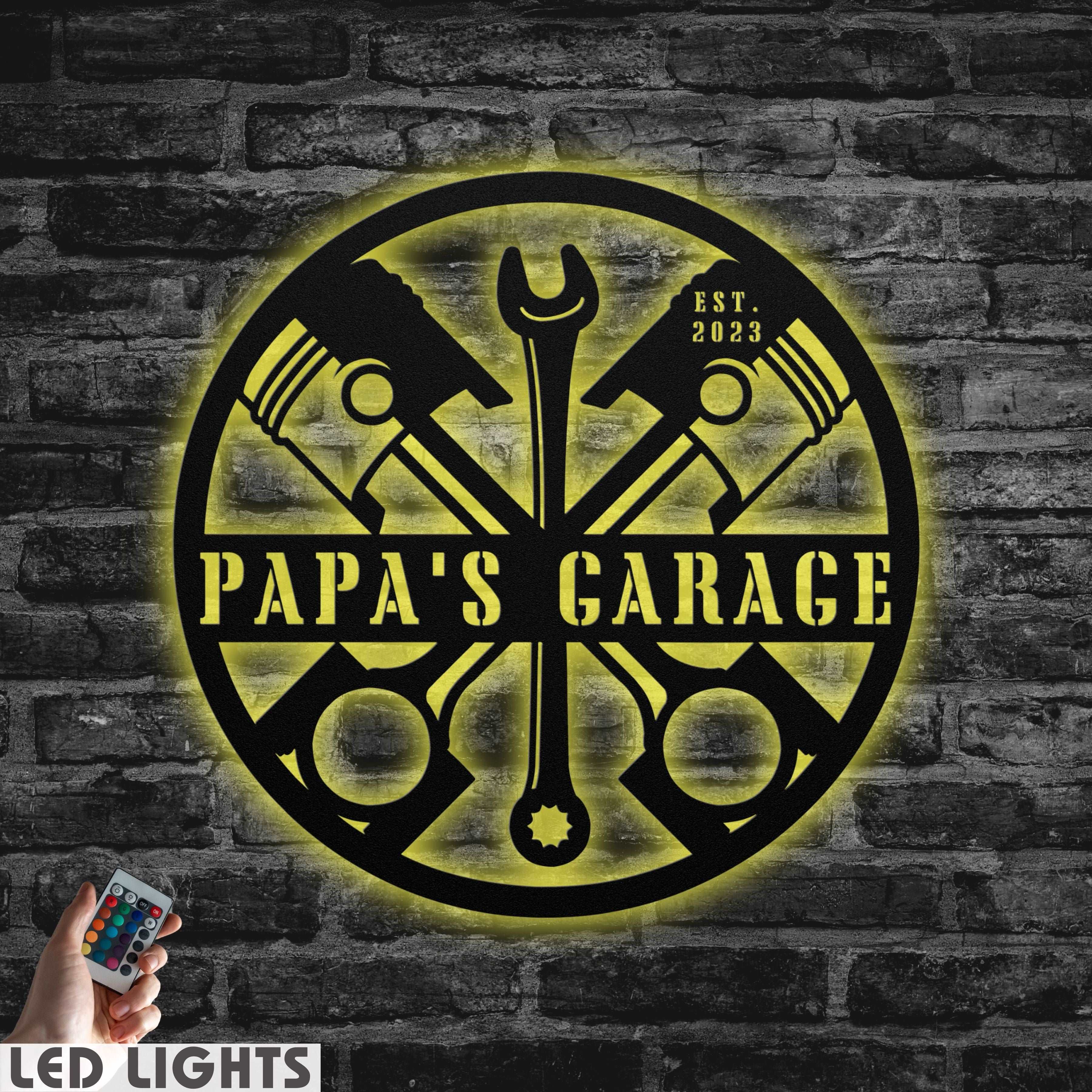 Custom Garage & Workshop Sign for Dad or Grandpa - Personalized ...